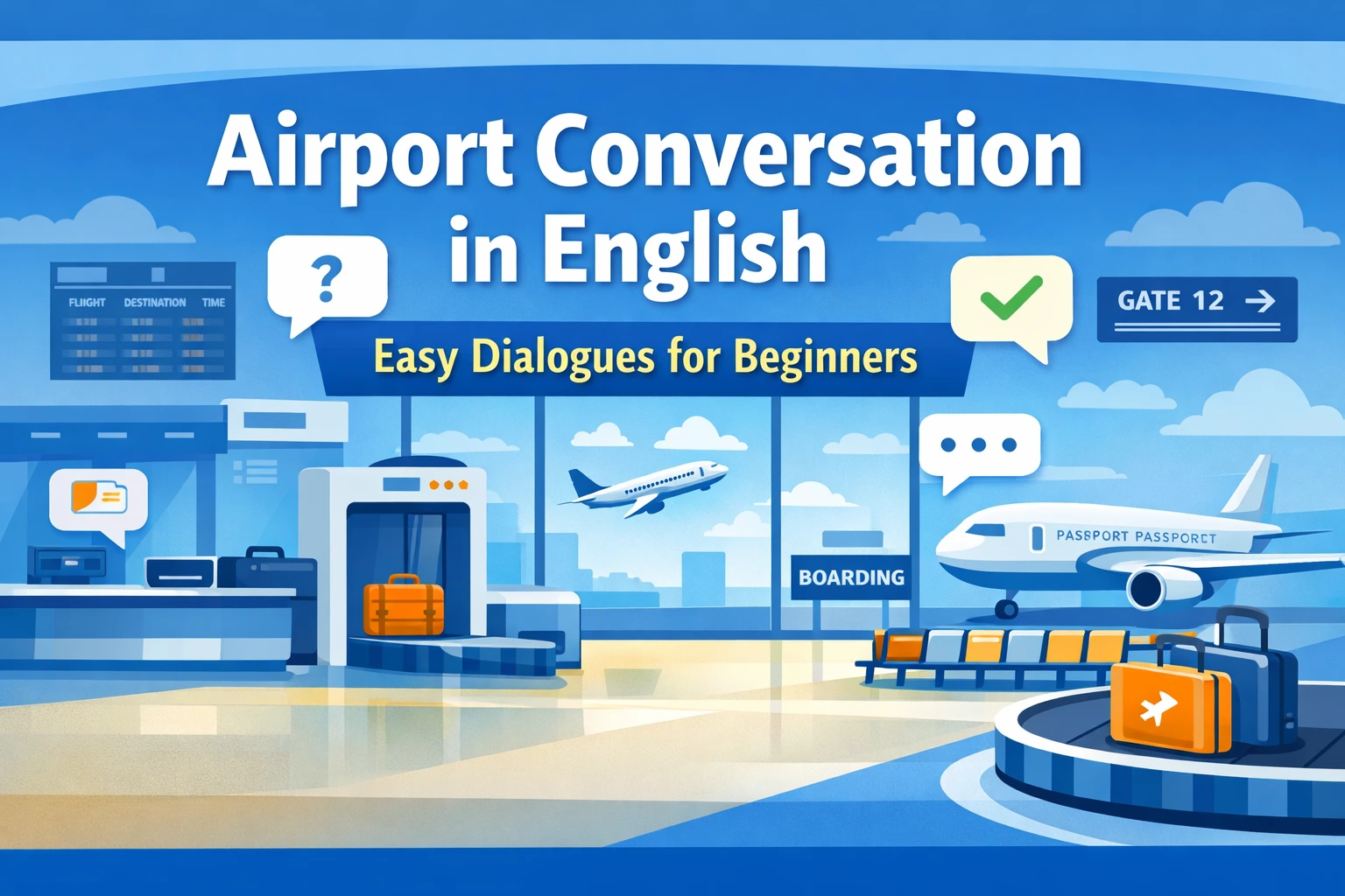 Airport Conversation in English: Useful Dialogues & Phrases