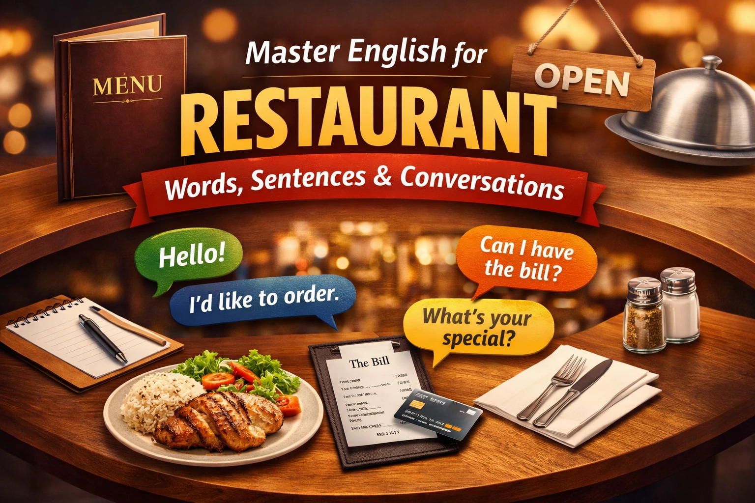 English for Restaurant: Speak Confidently in Any Dining