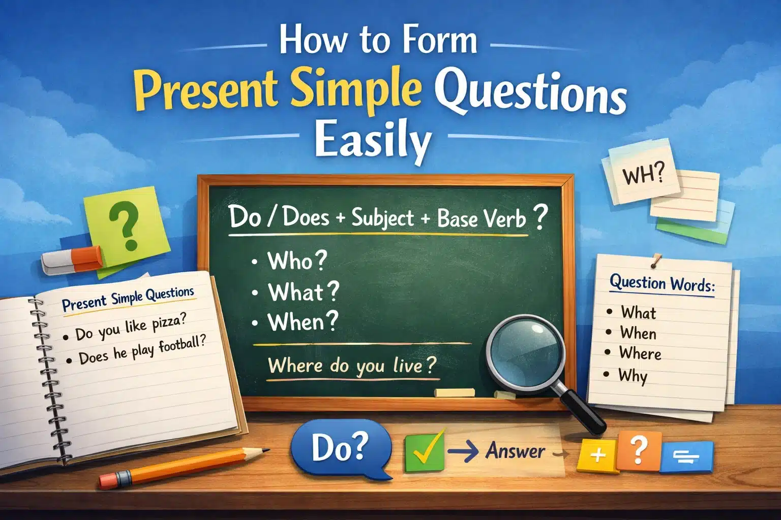 Present Simple Questions: Form, Examples, and Short Answers